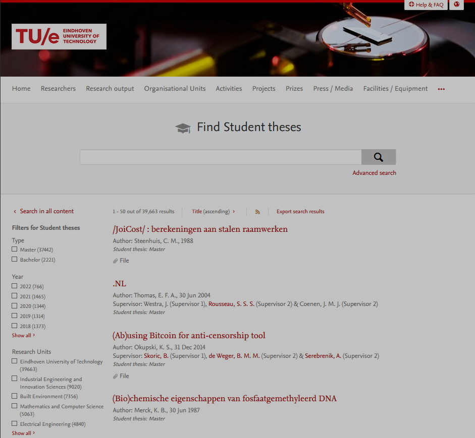 Redesigning the TU Delft Repository for Graduation Theses